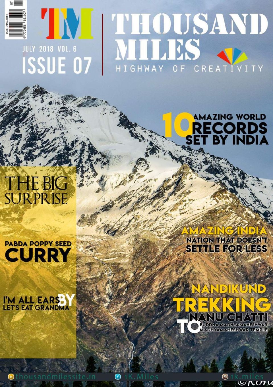 Get digital access to THOUSAND MILES - July 2018 issue | Magzter.com