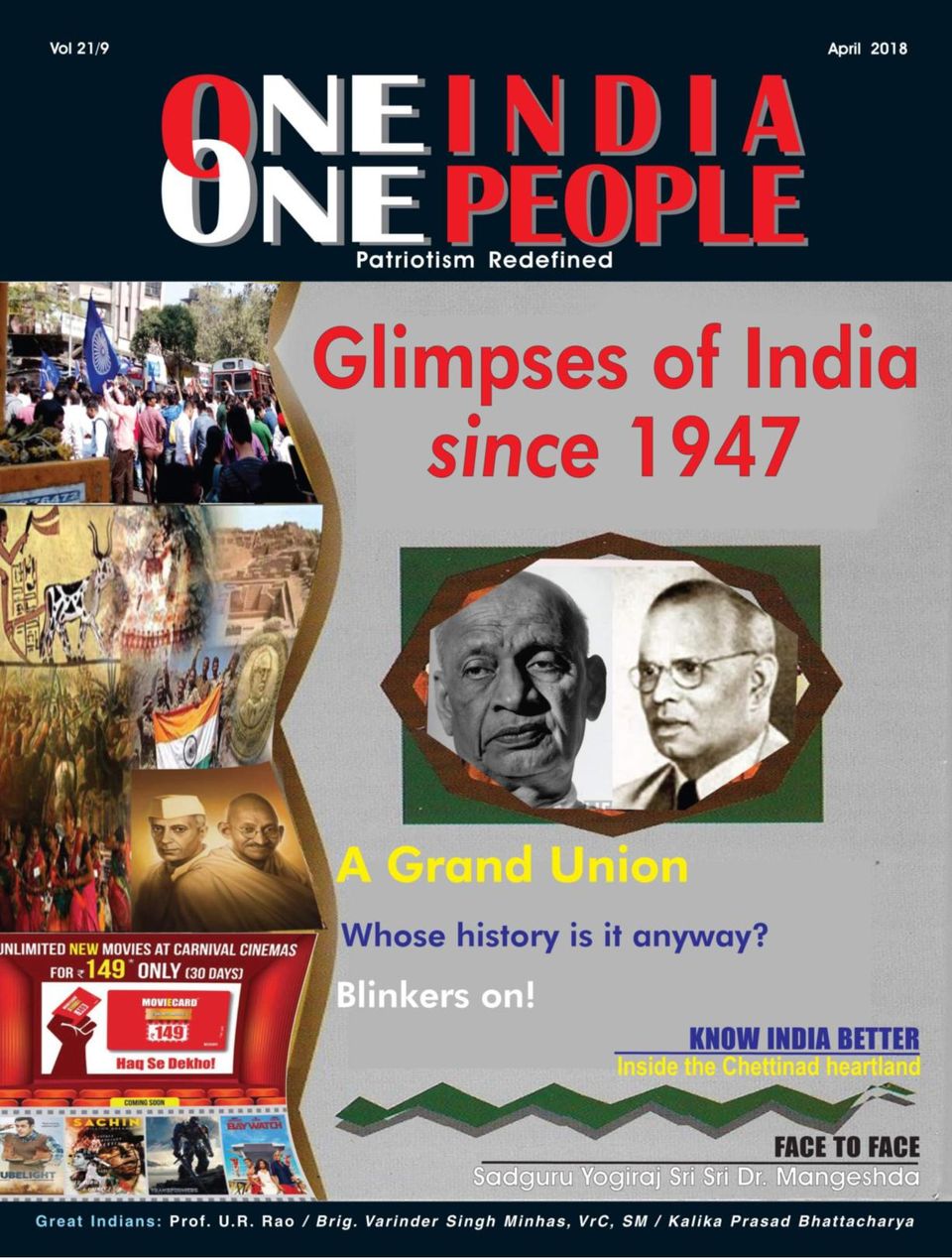 Get digital access to One India One People - April 2018 issue | Magzter.com