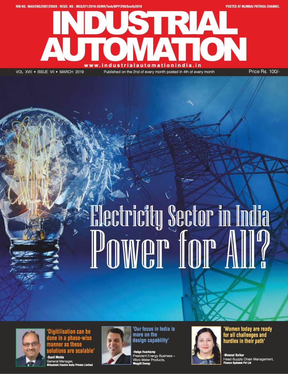 INDUSTRIAL AUTOMATION-March 2019 Magazine - Get your Digital Subscription