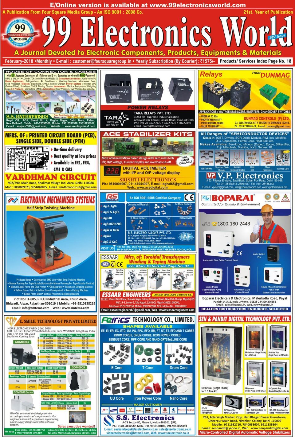 99 Electronics World-February 2018 Magazine - Get your Digital Subscription