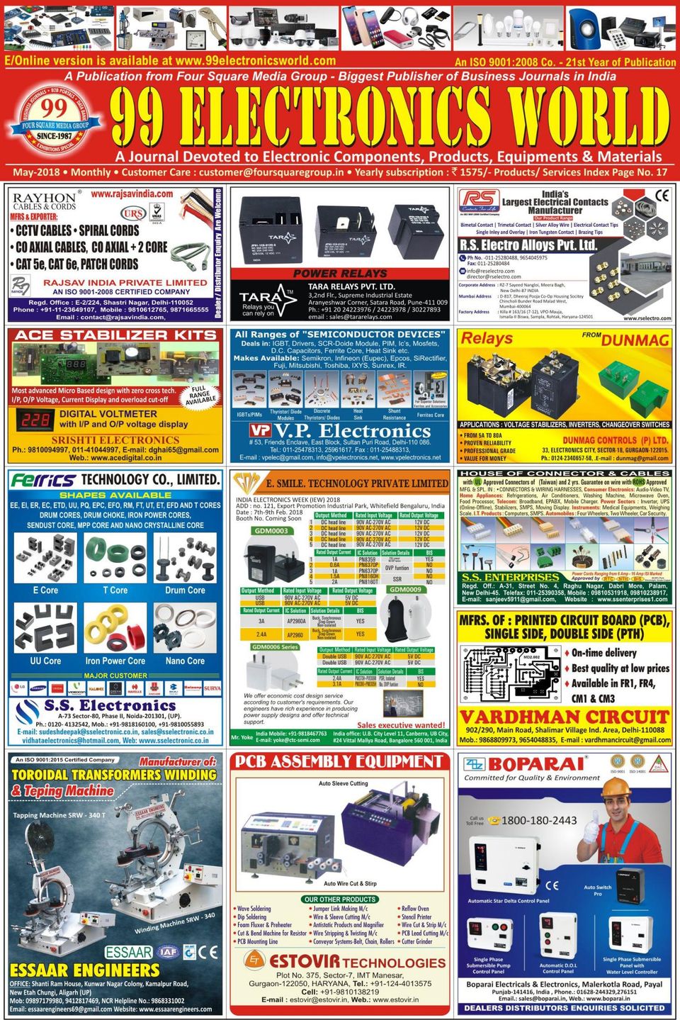 99 Electronics World-May 2018 Magazine - Get your Digital Subscription