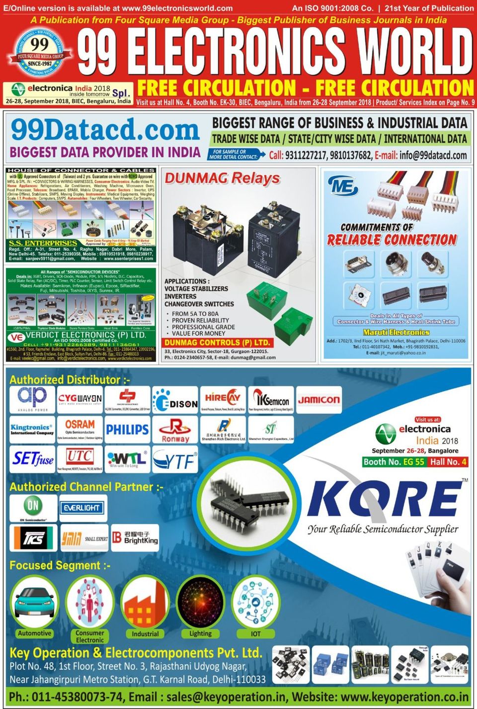 Get digital access to 99 Electronics World - Electronica India 2018 issue | Magzter.com