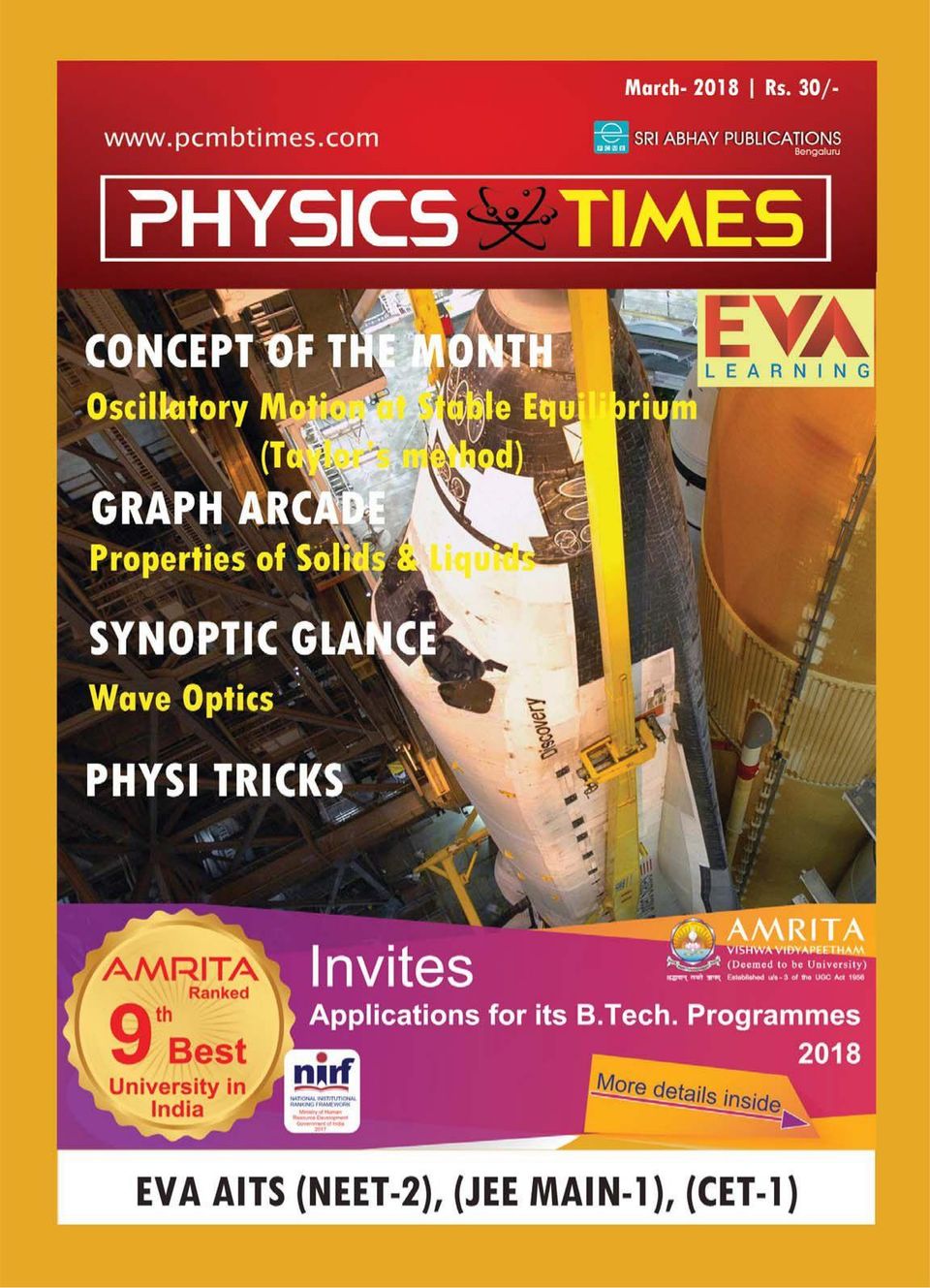 Get digital access to PHYSICS TIMES - March 2018 issue | Magzter.com