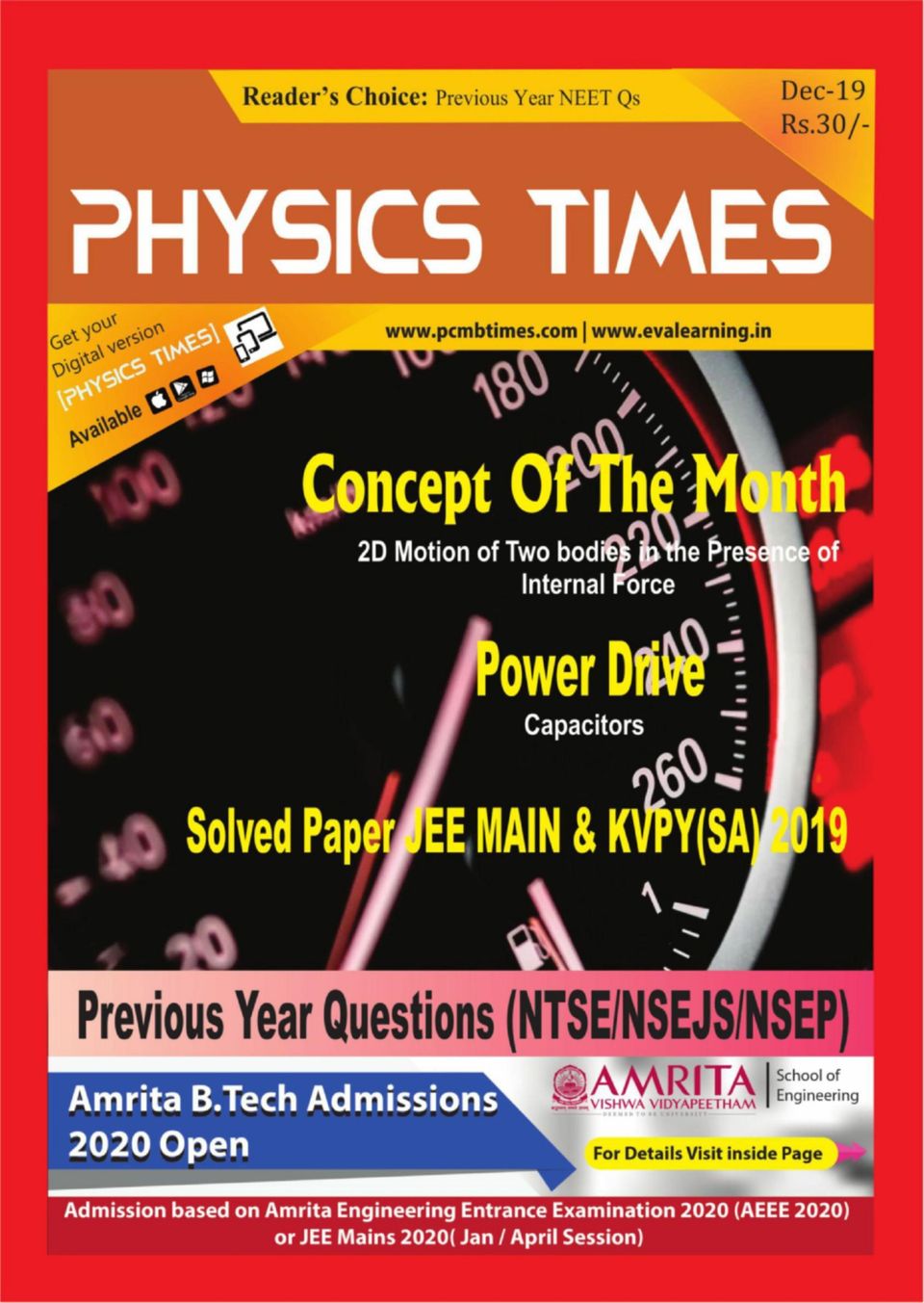 Get digital access to PHYSICS TIMES - December 2019 issue | Magzter.com