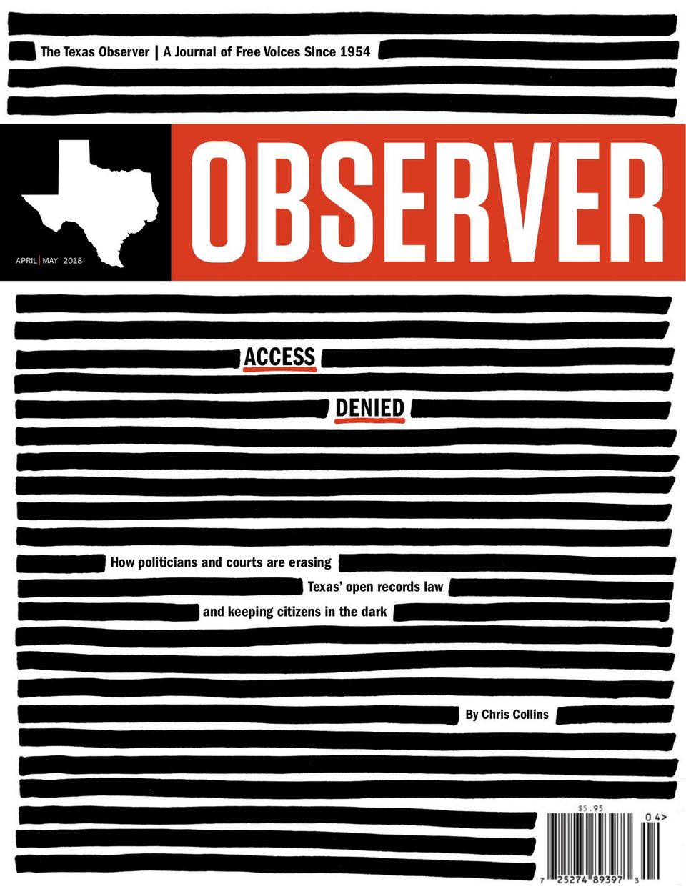 The Texas Observer April 2018 Magazine Get Your Digital Subscription
