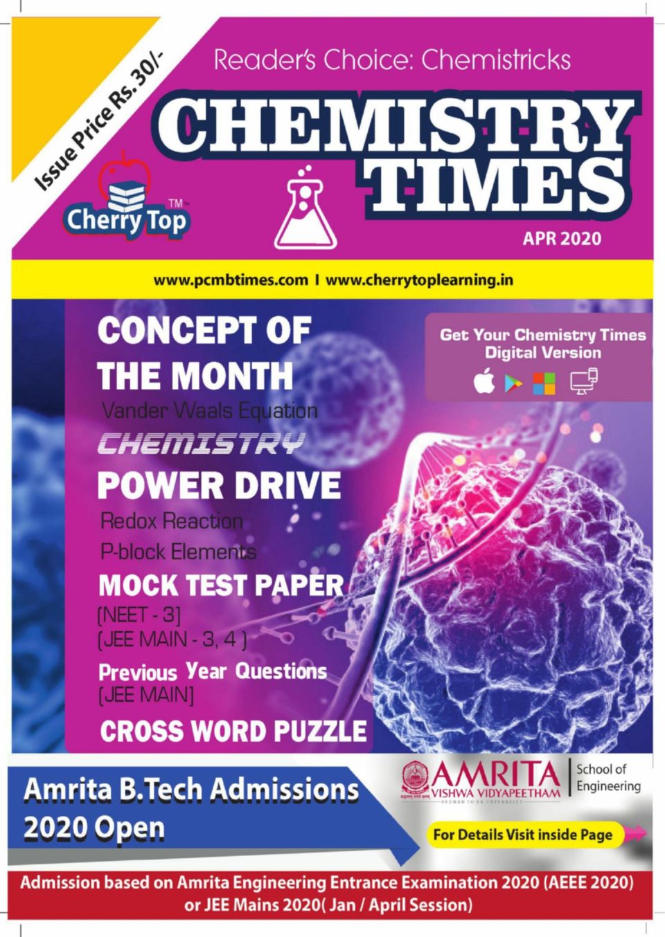 Get digital access to CHEMISTRY TIMES - April 2020 issue | Magzter.com