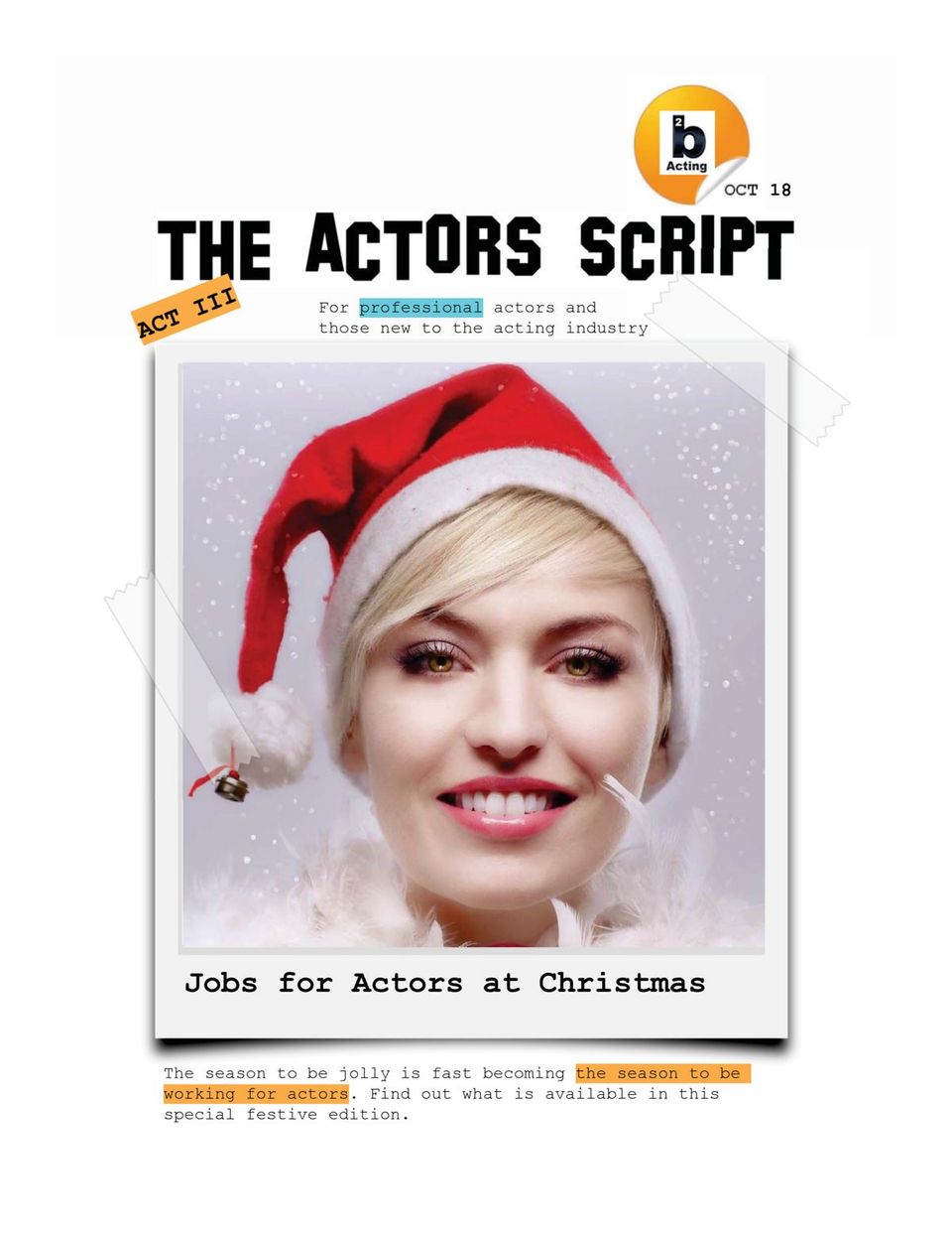 The Actors Script-October 2018 Magazine - Get your Digital Subscription