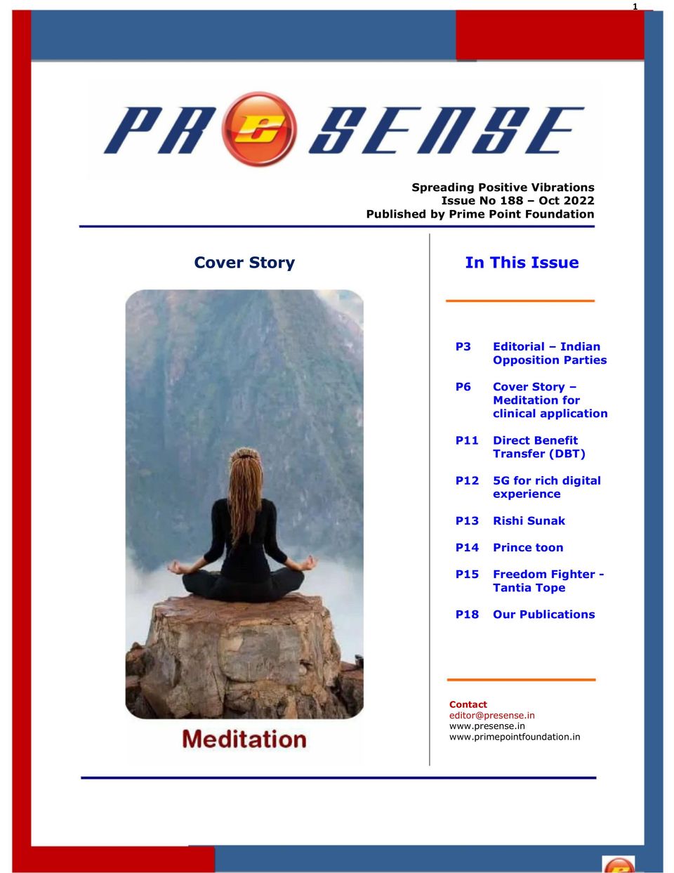 Get digital access to PreSense - October 2022 issue | Magzter.com