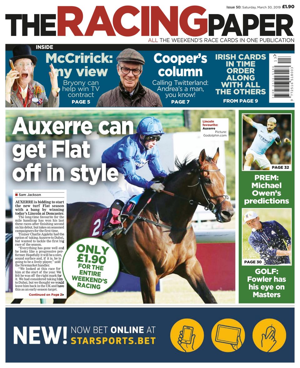 Get digital access to The Racing Paper - March 30, 2019 issue | Magzter.com