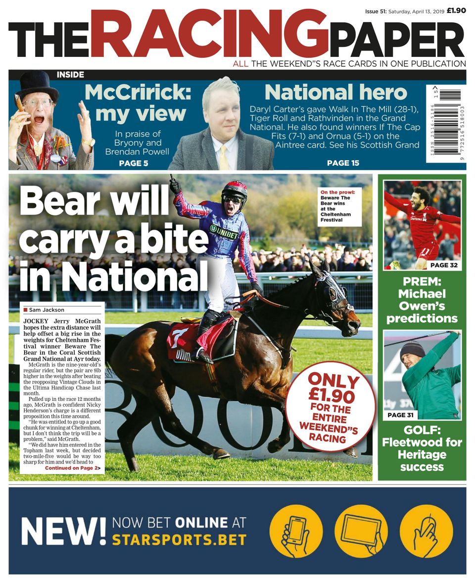 Get digital access to The Racing Paper - April 13, 2019 issue | Magzter.com