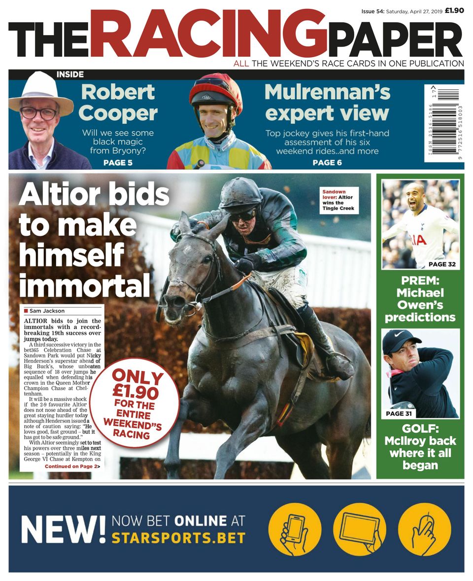Get digital access to The Racing Paper - April 27, 2019 issue | Magzter.com