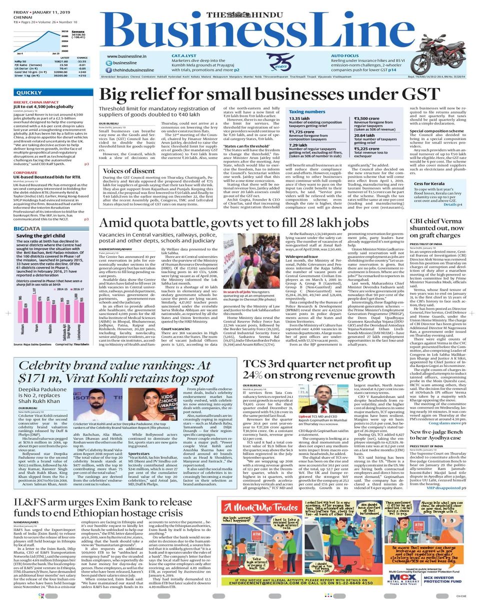 The Hindu Business Line-January 11, 2019 Newspaper