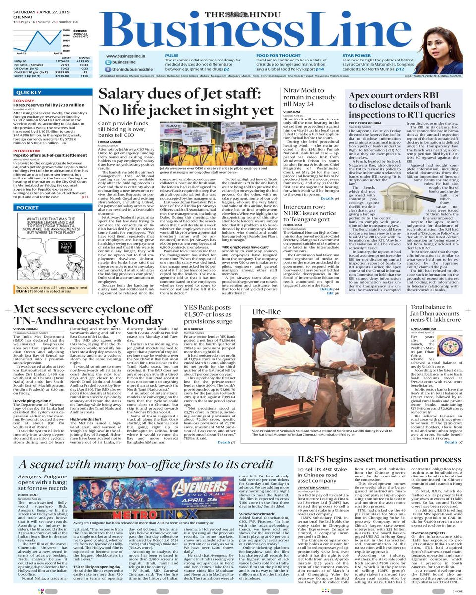 The Hindu Business Line-April 27, 2019 Newspaper