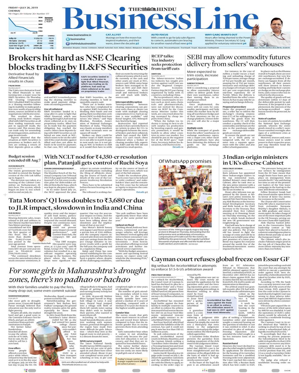 The Hindu Business Line-July 26, 2019 Newspaper