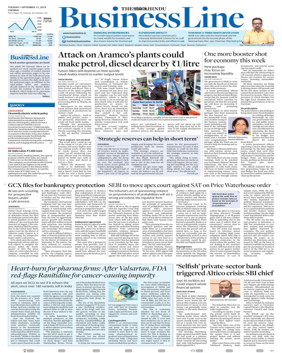 The Hindu Business Line-September 17, 2019 Newspaper