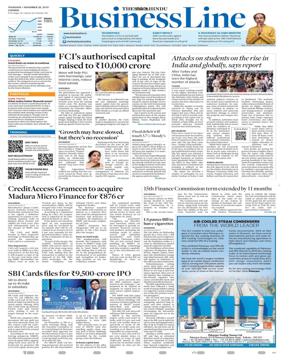Get digital access to The Hindu Business Line - November 28, 2019 issue ...