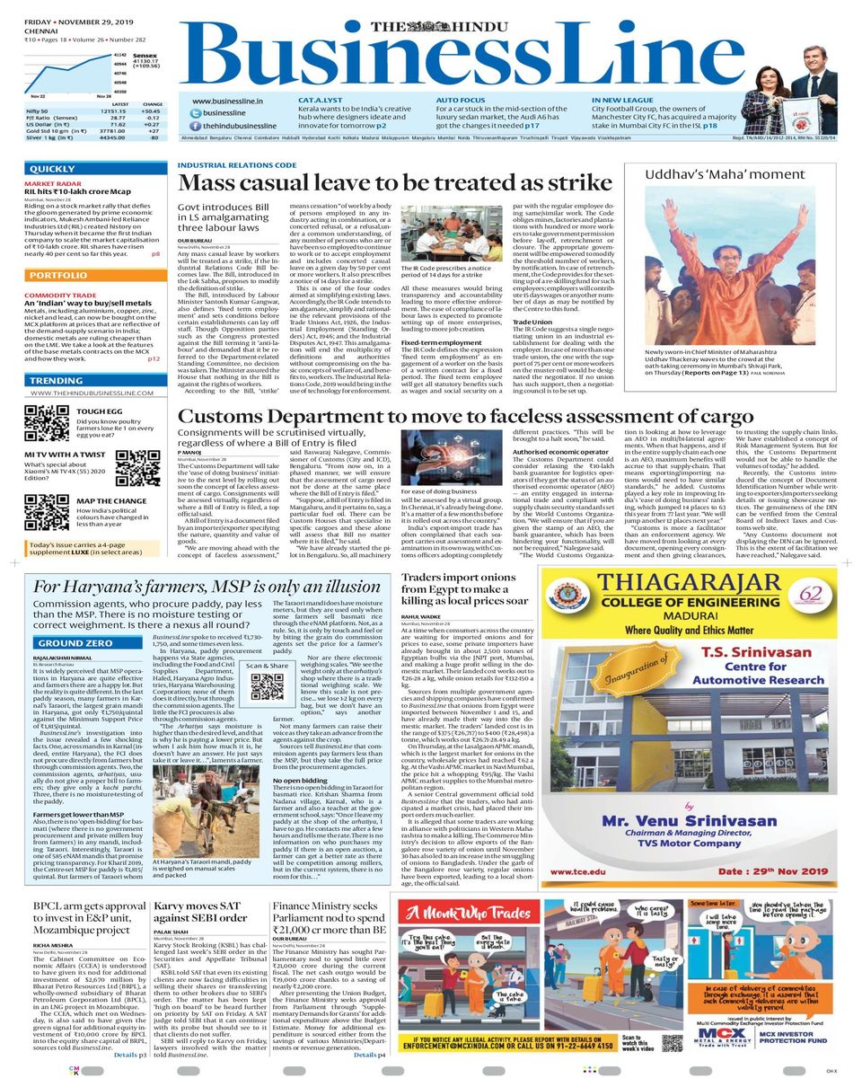 The Hindu Business Line-November 29, 2019 Newspaper