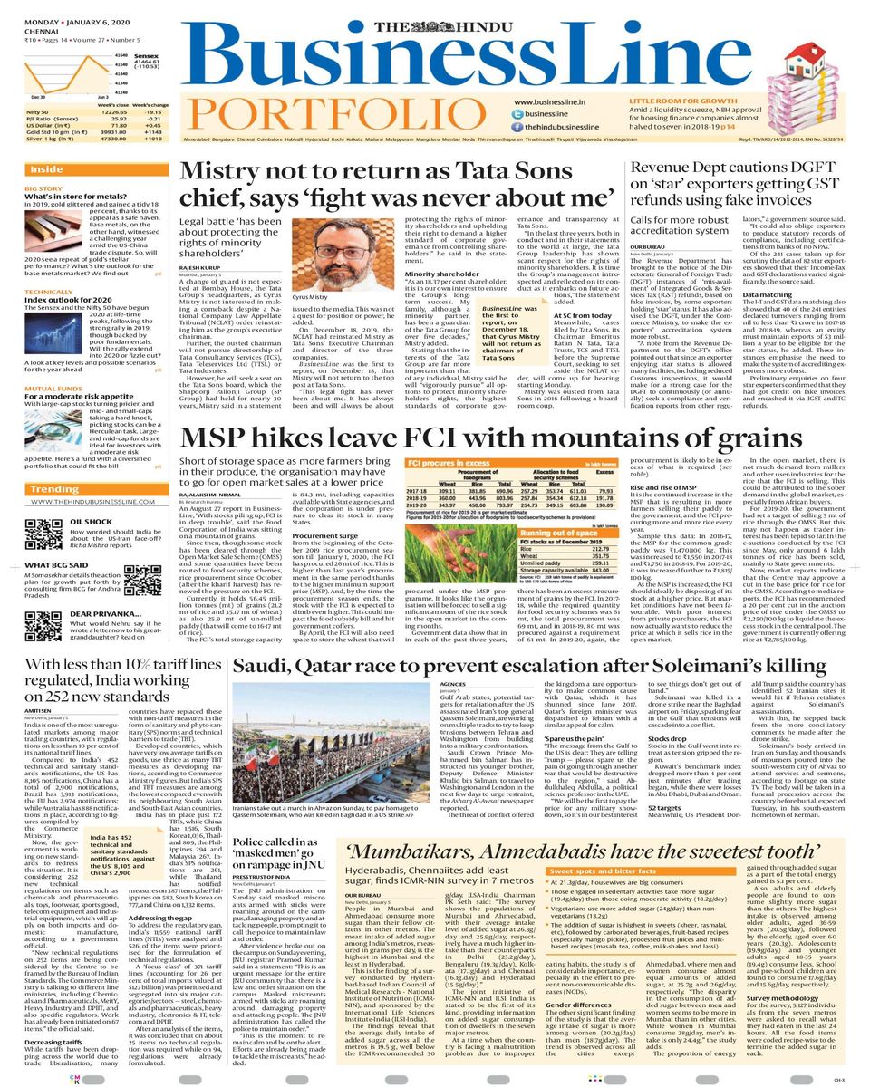 The Hindu Business Line-January 06, 2020 Newspaper