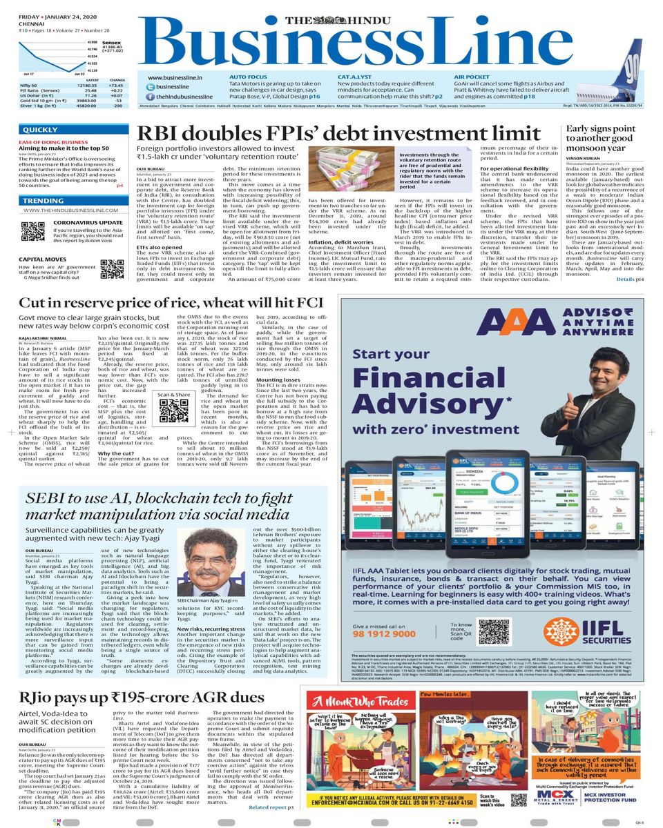 The Hindu Business Line-January 24, 2020 Newspaper
