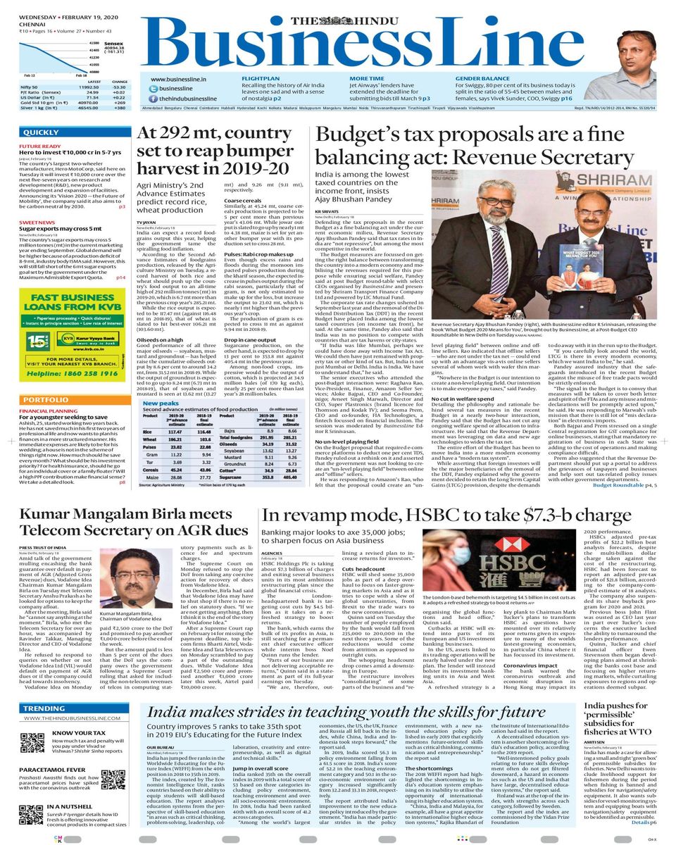 The Hindu Business Line-February 19, 2020 Newspaper