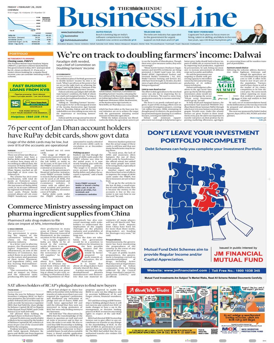 The Hindu Business Line-February 28, 2020 Newspaper