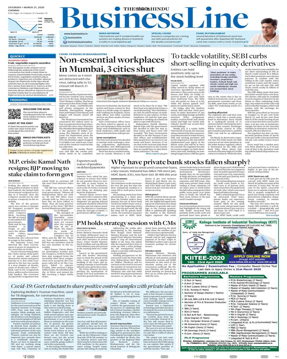 The Hindu Business Line-March 21, 2020 Newspaper