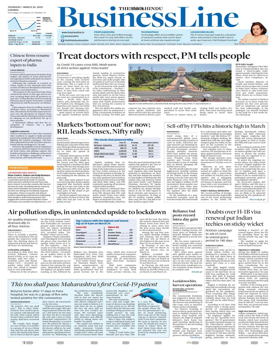 The Hindu Business Line-March 26, 2020 Newspaper