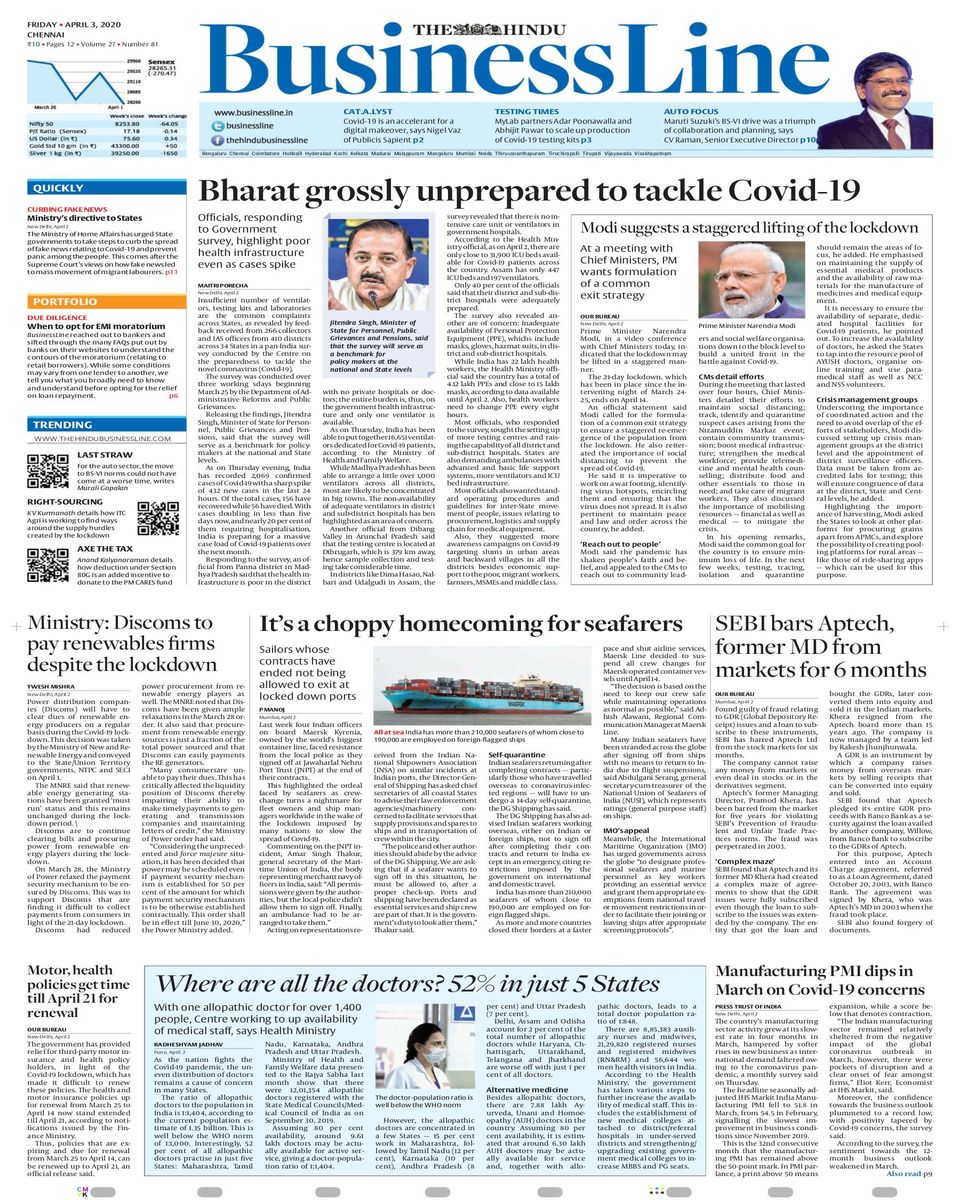 Get digital access to The Hindu Business Line - April 03, 2020 issue ...