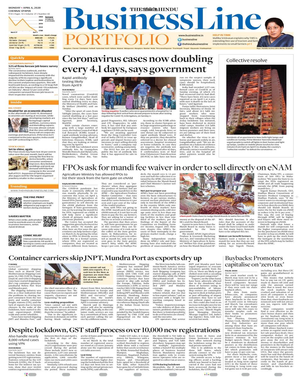 The Hindu Business Line-April 06, 2020 Newspaper