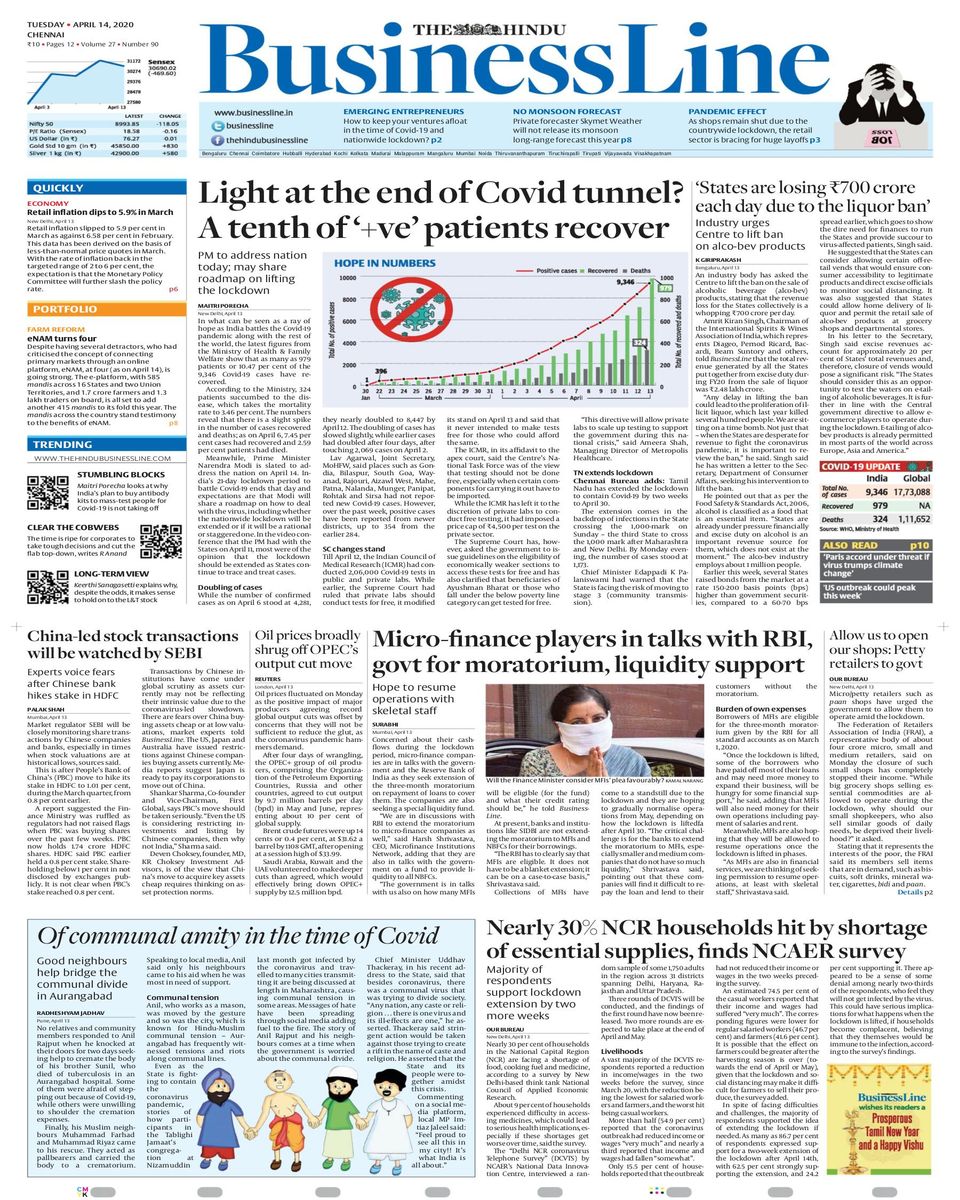Get digital access to The Hindu Business Line - April 14, 2020 issue ...