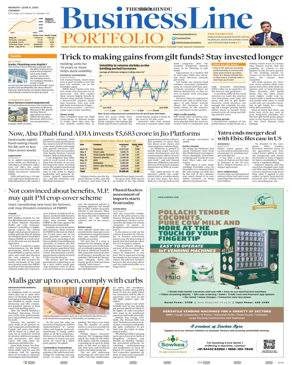 Get digital access to The Hindu Business Line - June 8, 2020 issue ...
