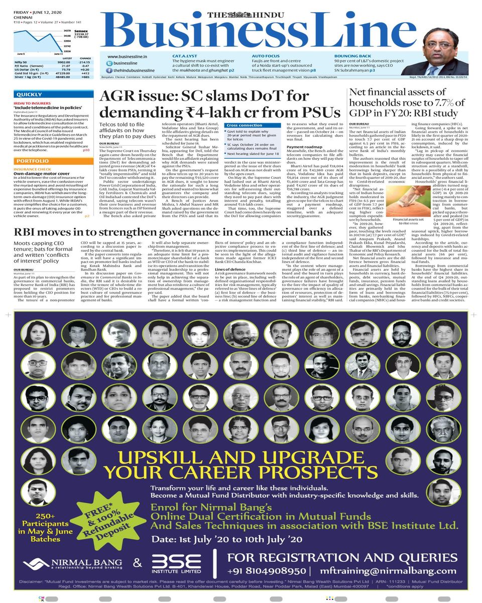 Get digital access to The Hindu Business Line - June 12, 2020 issue ...