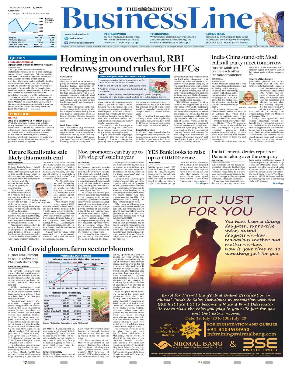 The Hindu Business Line-June 18, 2020 Newspaper