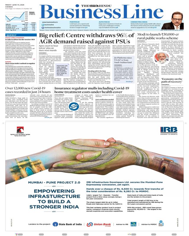 Get digital access to The Hindu Business Line - June 19, 2020 issue ...