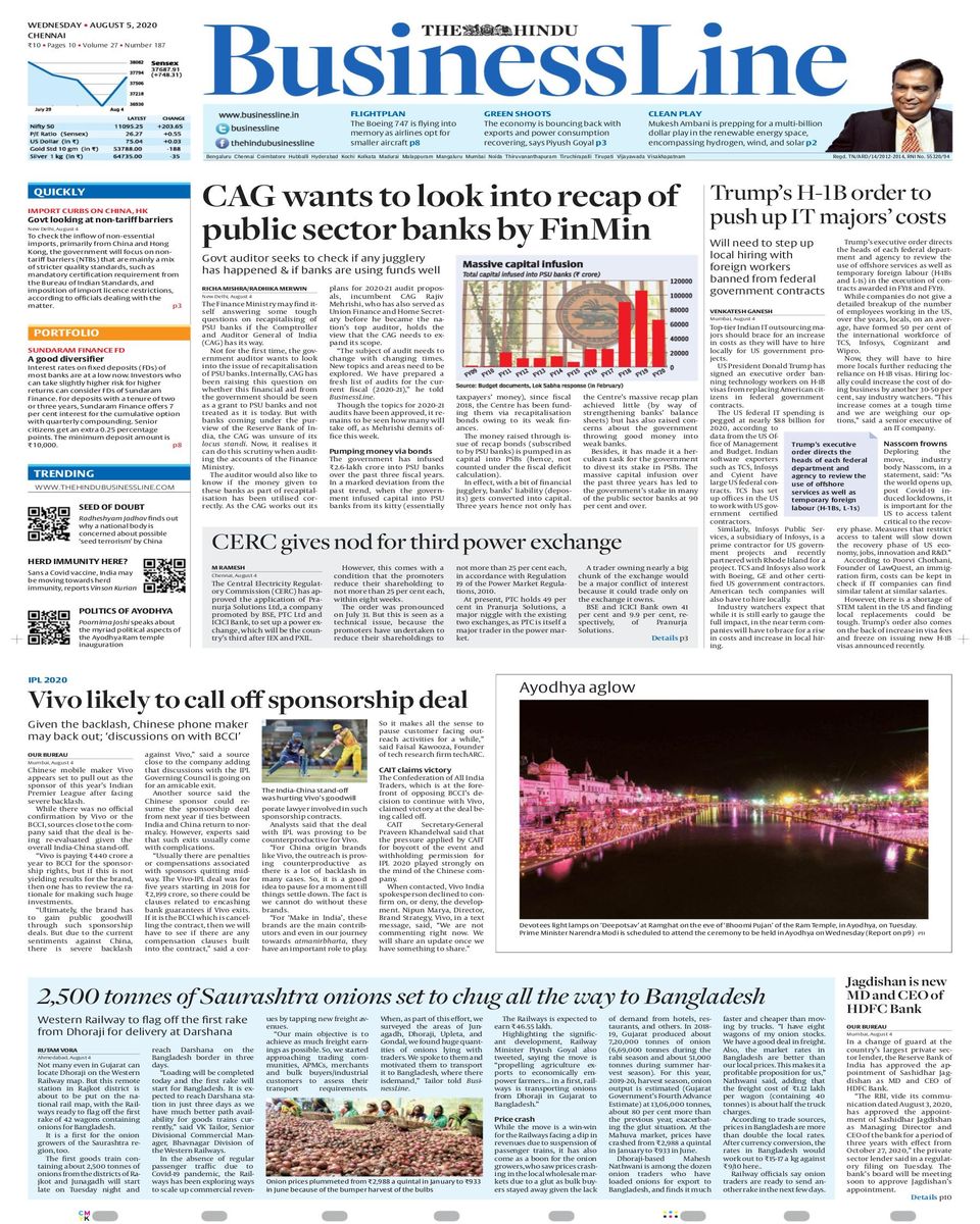 Get digital access to The Hindu Business Line - August 05, 2020 issue ...