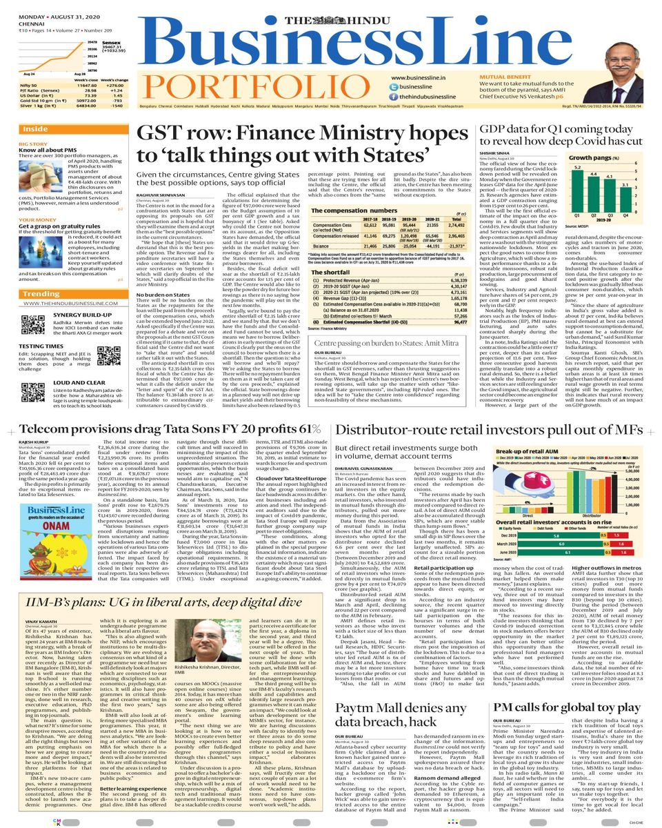 Get digital access to The Hindu Business Line - August 31, 2020 issue ...