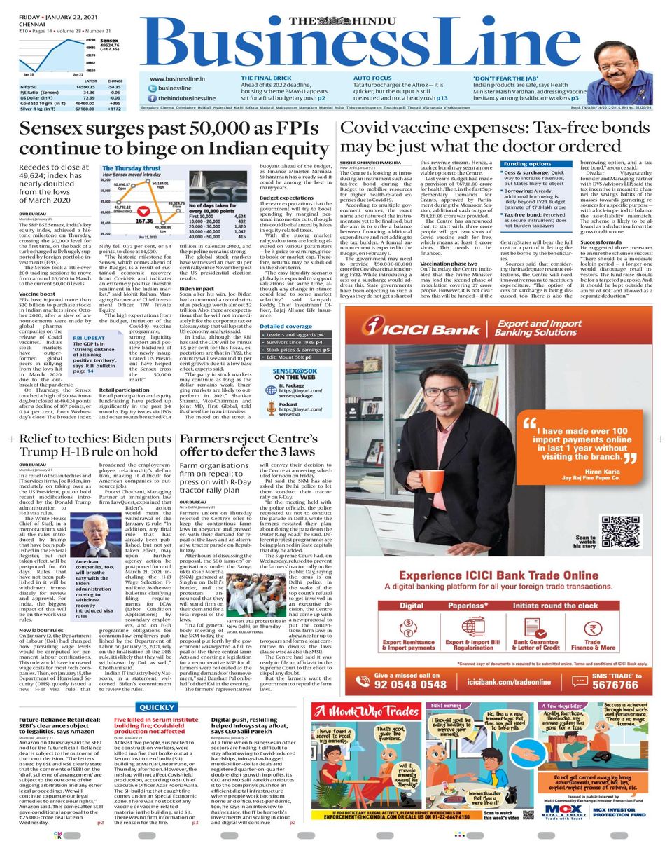 The Hindu Business Line-January 22, 2021 Newspaper