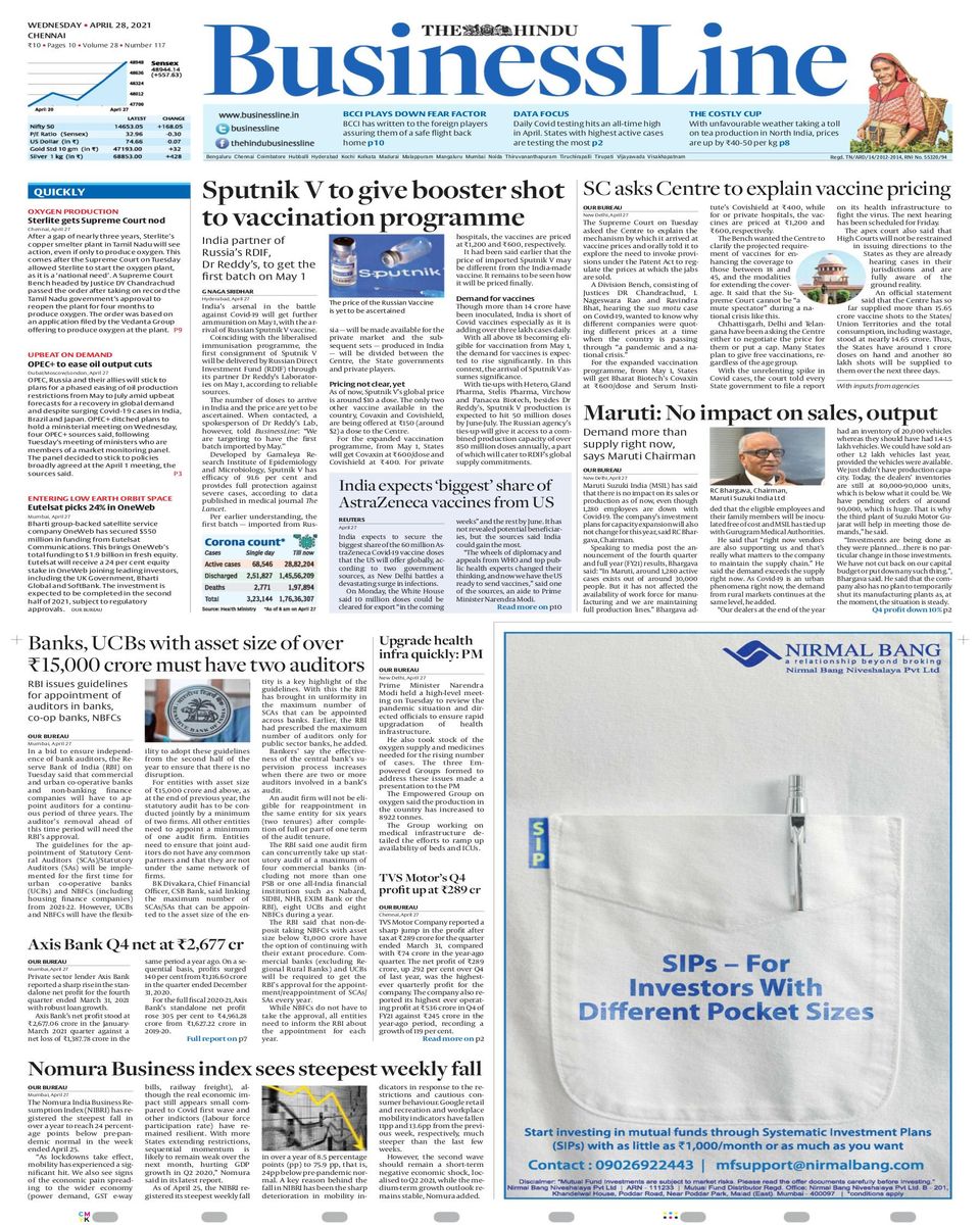 The Hindu Business Line-April 28, 2021 Newspaper