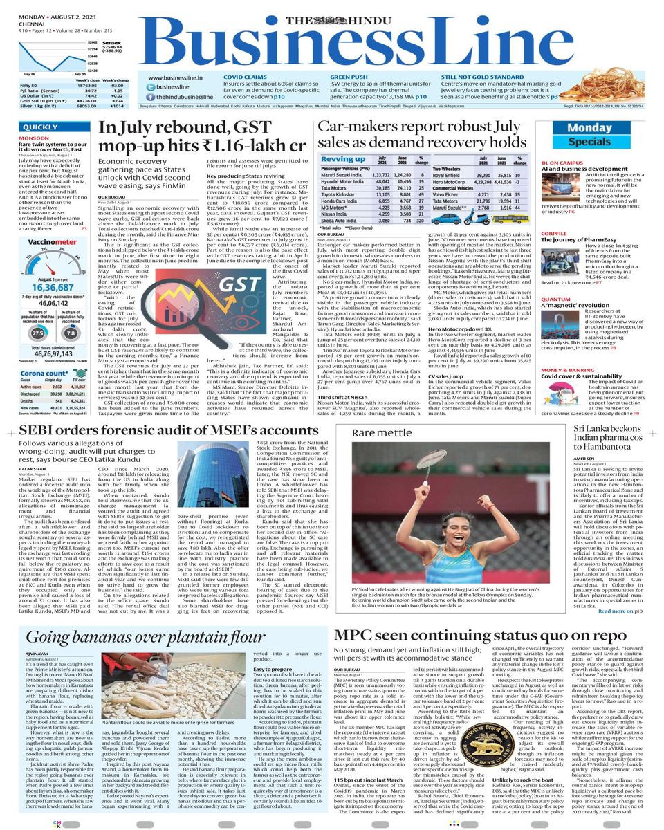 Get digital access to The Hindu Business Line - August 02, 2021 issue ...
