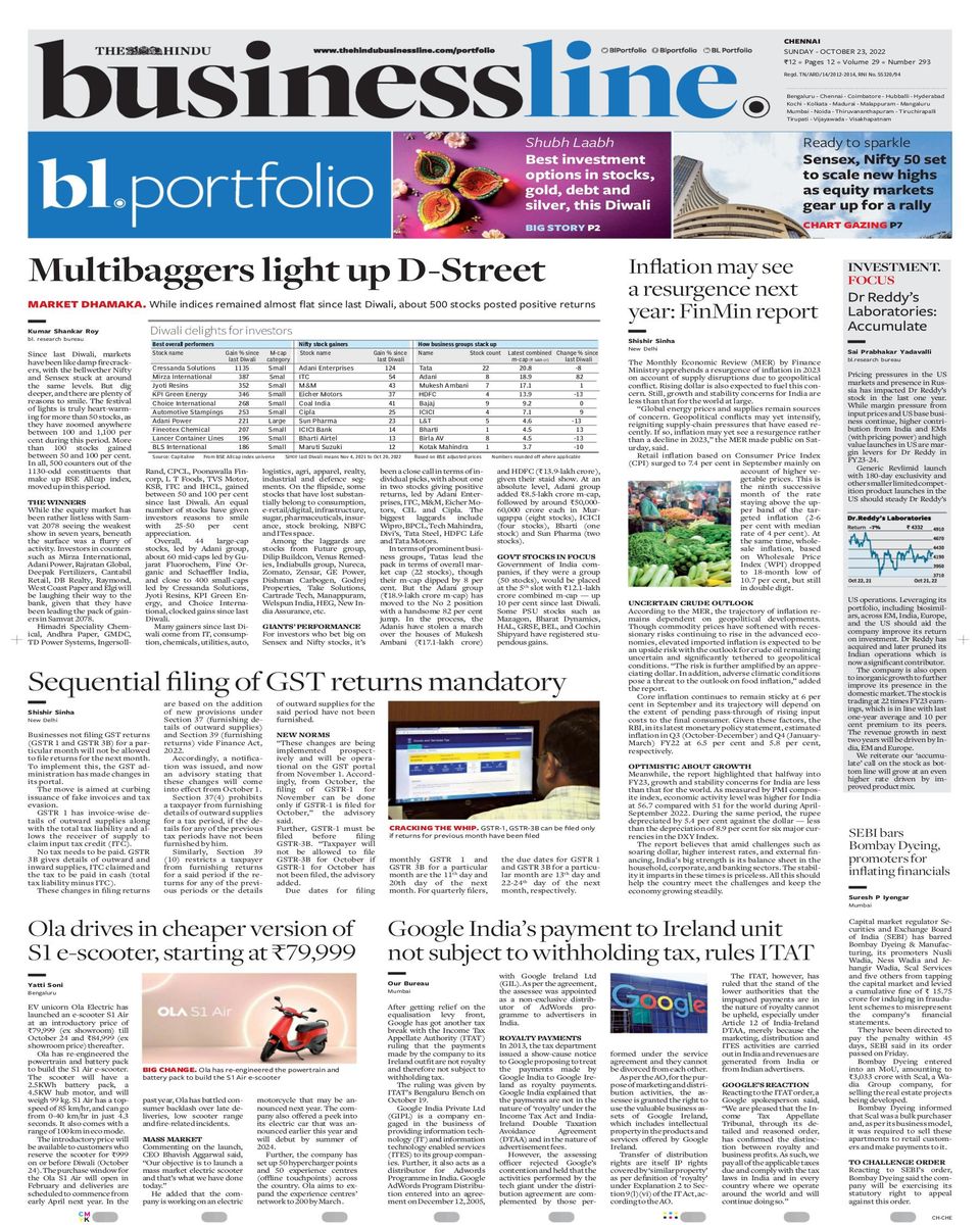 Get digital access to The Hindu Business Line - October 23, 2022 issue ...