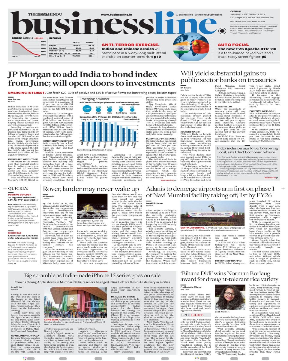 Get digital access to The Hindu Business Line - September 23, 2023 ...