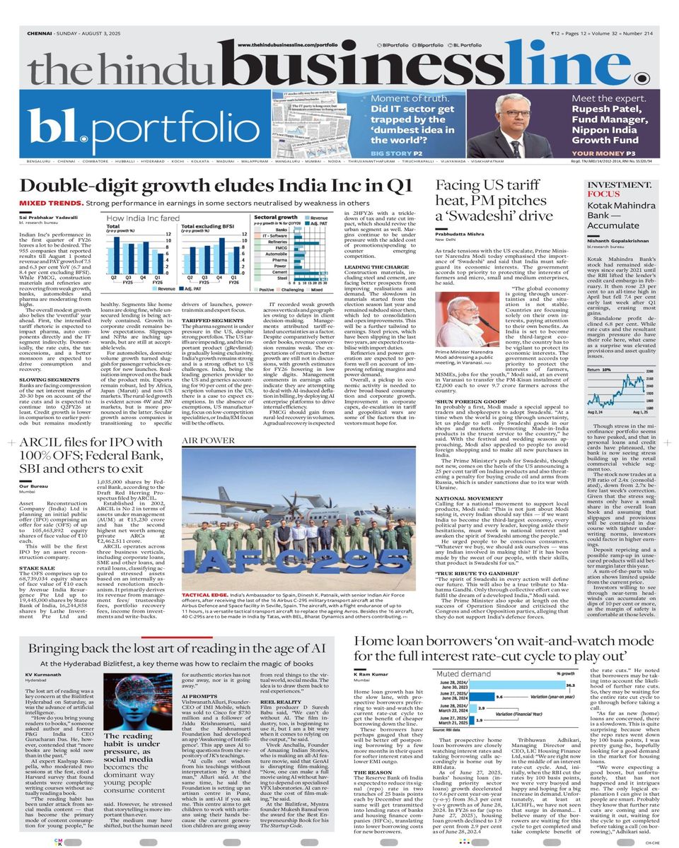 Get digital access to The Hindu Business Line - August 03, 2025 issue ...