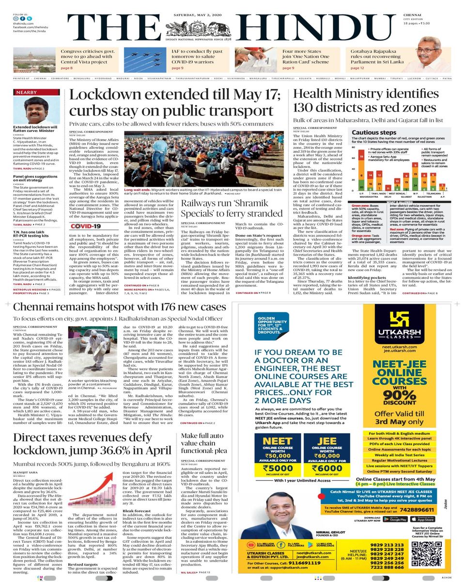 Get digital access to The Hindu - May 02, 2020 issue | Magzter.com