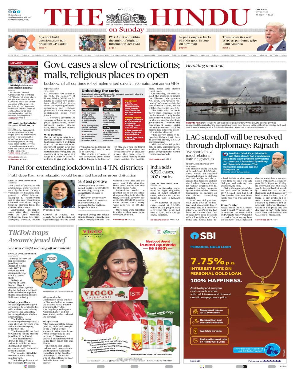 Get digital access to The Hindu - May 31, 2020 issue | Magzter.com