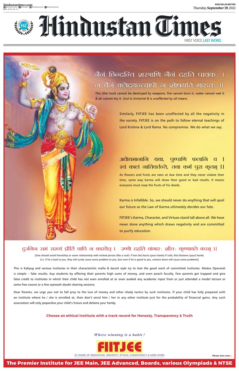 Get digital access to Hindustan Times Delhi - September 29, 2022 issue | Magzter.com