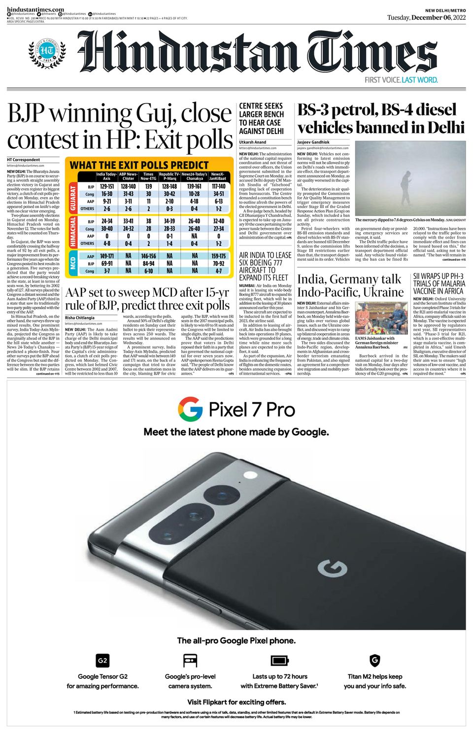Hindustan Times Delhi-December 06, 2022 Newspaper