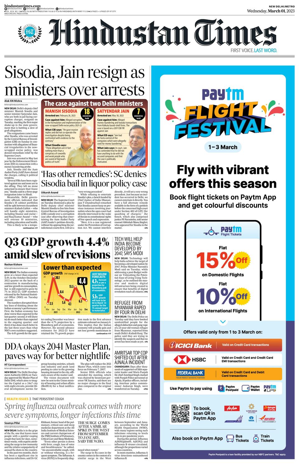 Get digital access to Hindustan Times Delhi - March 01, 2023 issue ...