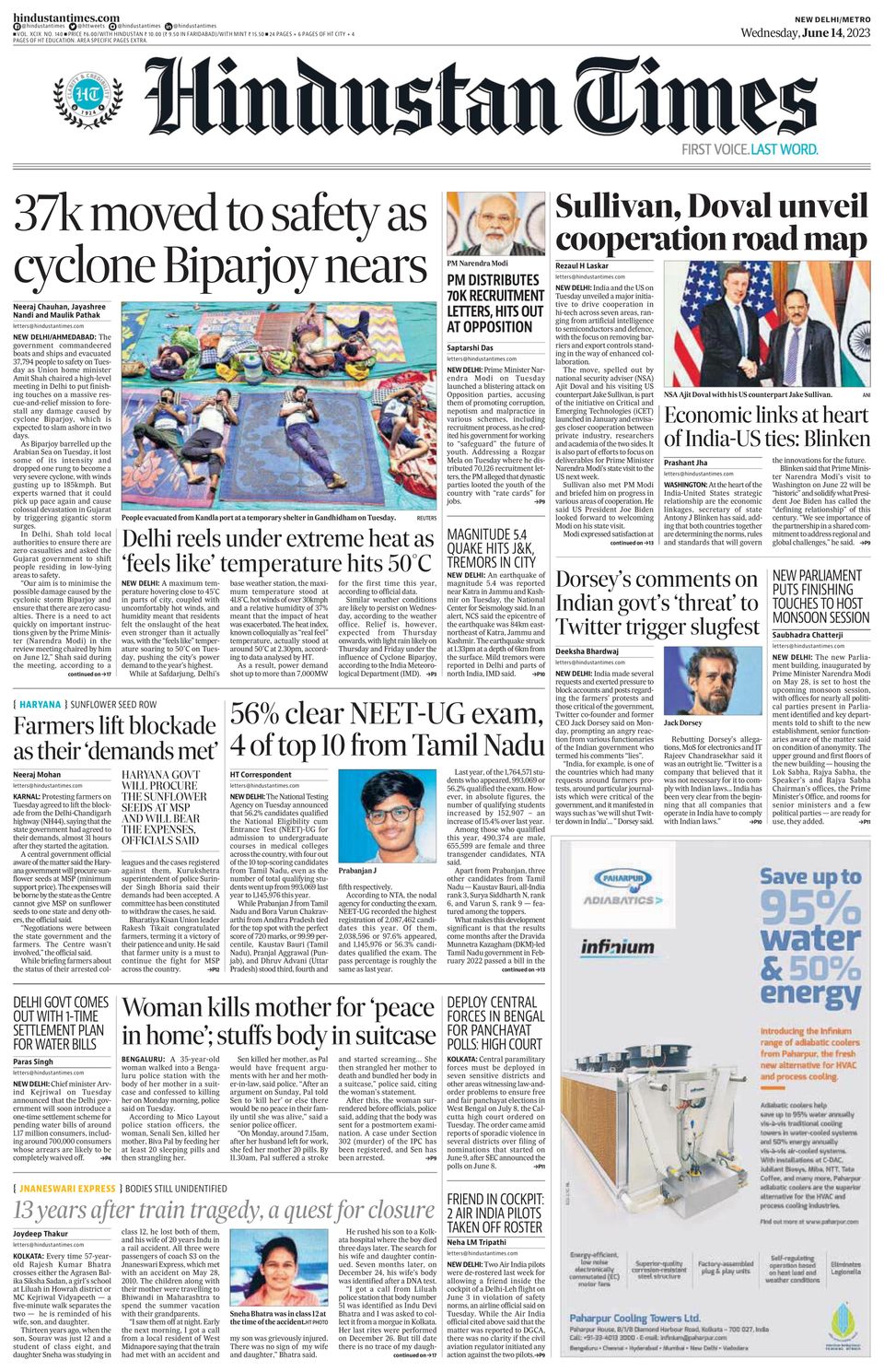 Get digital access to Hindustan Times Delhi - June 14, 2023 issue ...