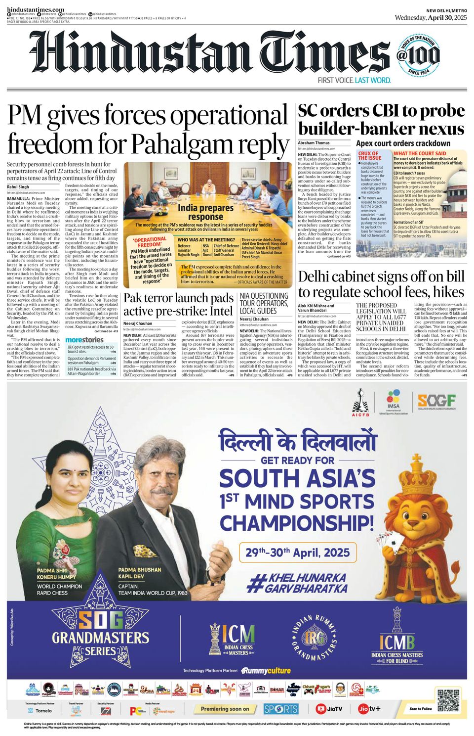Get digital access to Hindustan Times Delhi - April 30, 2025 issue ...