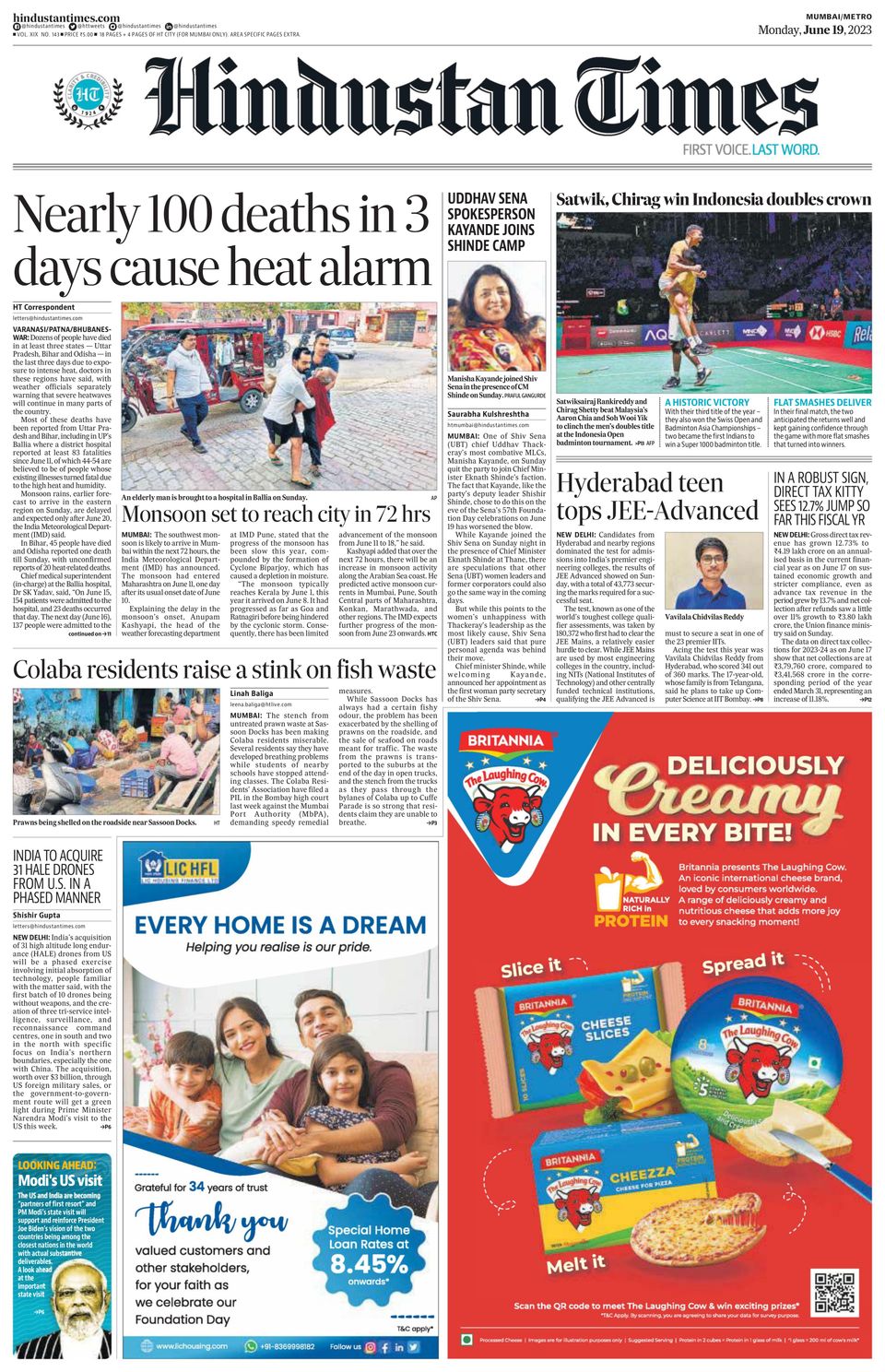 Hindustan Times Mumbai-June 19, 2023 Newspaper